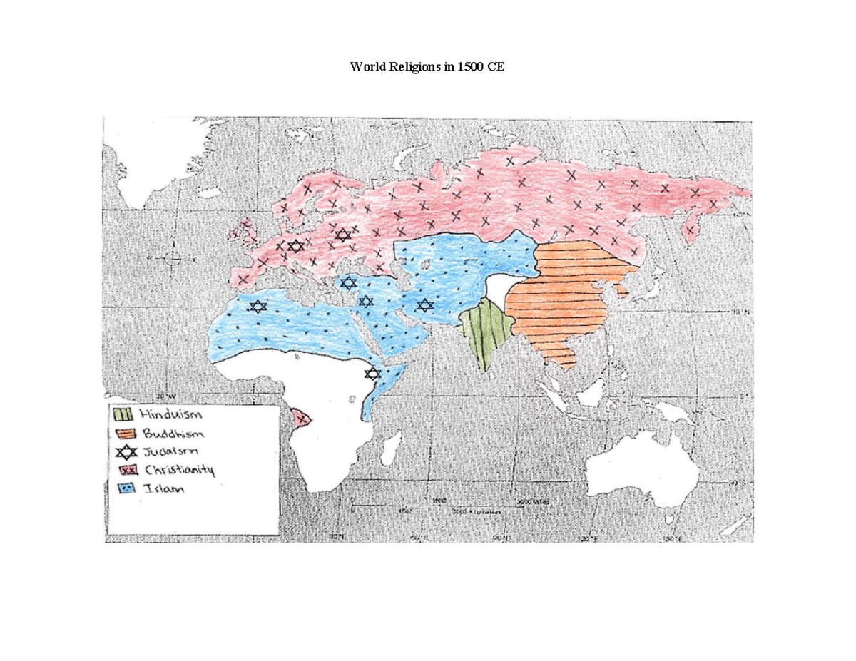 World Religions 1500 CE - World Religions in 1500 CE Hinduism Buddhism ...