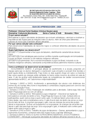 (5A CM) GUIA DE Aprendizagem - 5A,B (Cultura do Mov - SECRETARIA DE ...