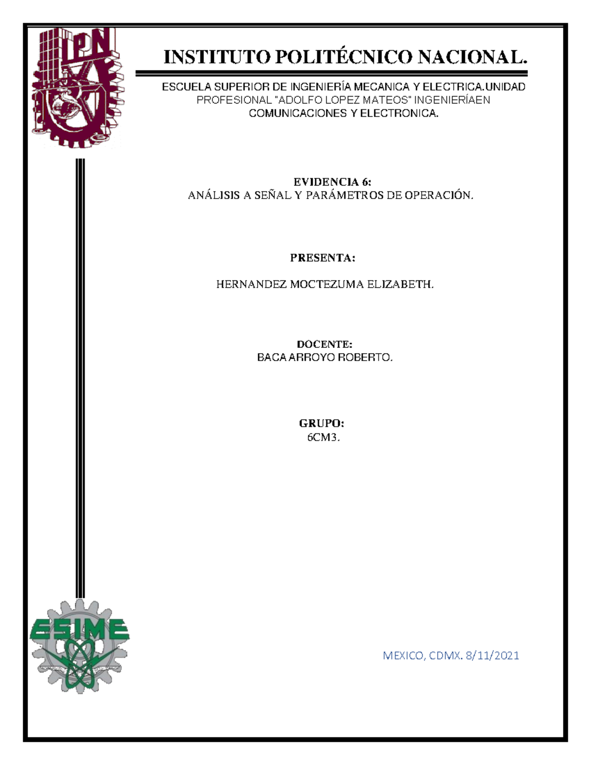 Evidencia 6 6CM3 (P) - dnjehgdfuenhd uhhc duch udhcudsh cuhyeh js ciud ...