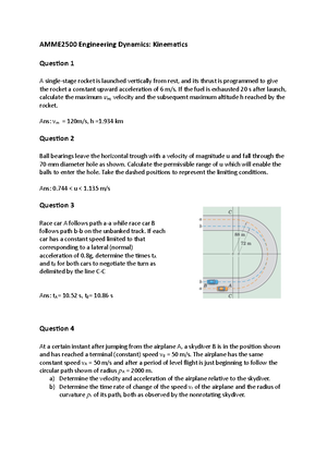 Summary Engineering Dynamics: - Analytical mechanics Lagrange´s equations - AMME2500 - Studocu