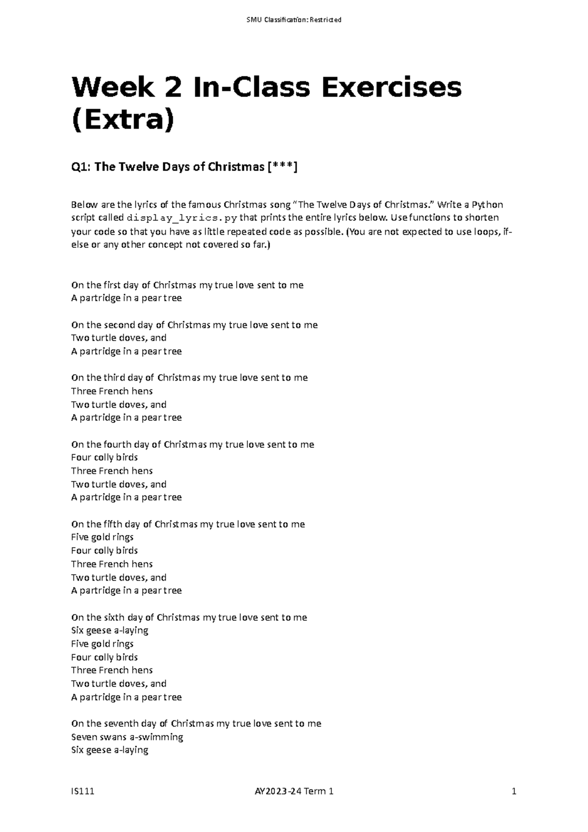 Week 2 In-Class Exercises (Extra) (v1 - Week 2 In-Class Exercises ...