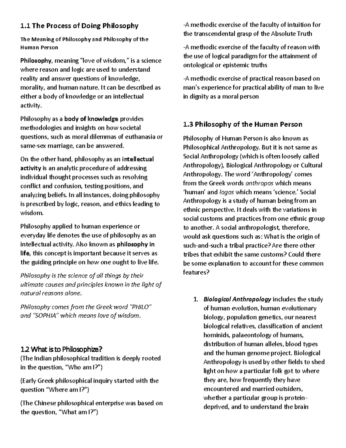 Philoooo - Lecture notes 3-7 - Introduction To Philosophy - TIP - Studocu