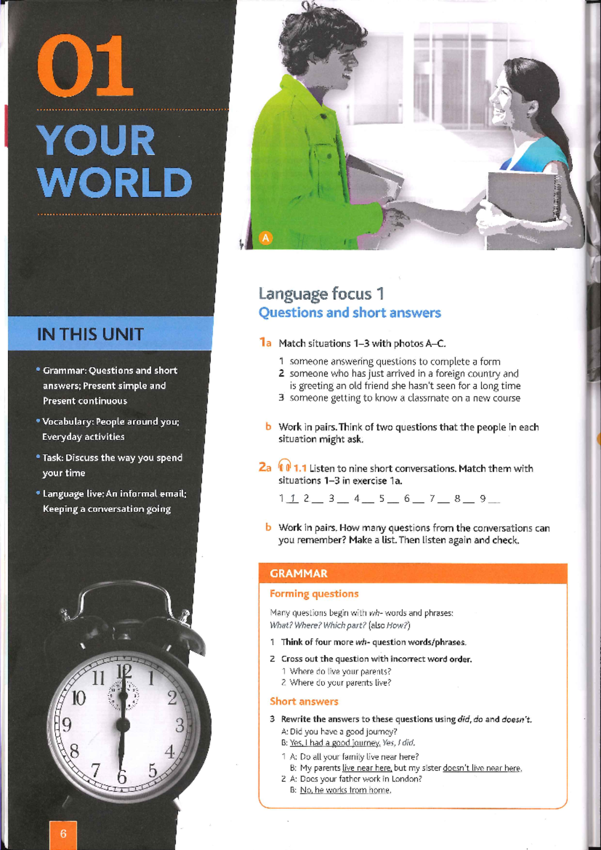 Unit 1 Your World (Students Book) - Inglês II - Studocu