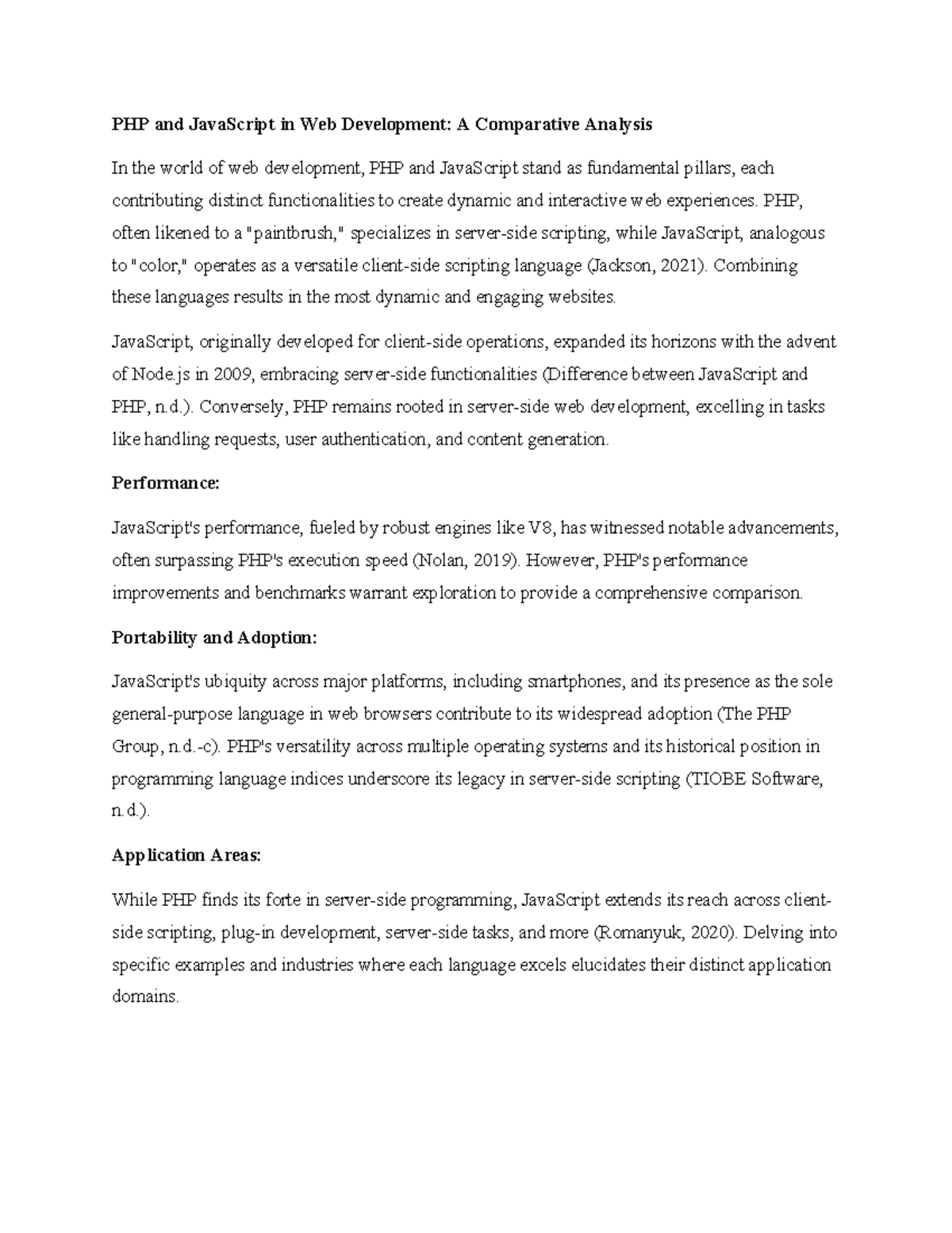 Discussion Forum Unit 5 Php And Javascript In Web Development A Comparative Analysis In The