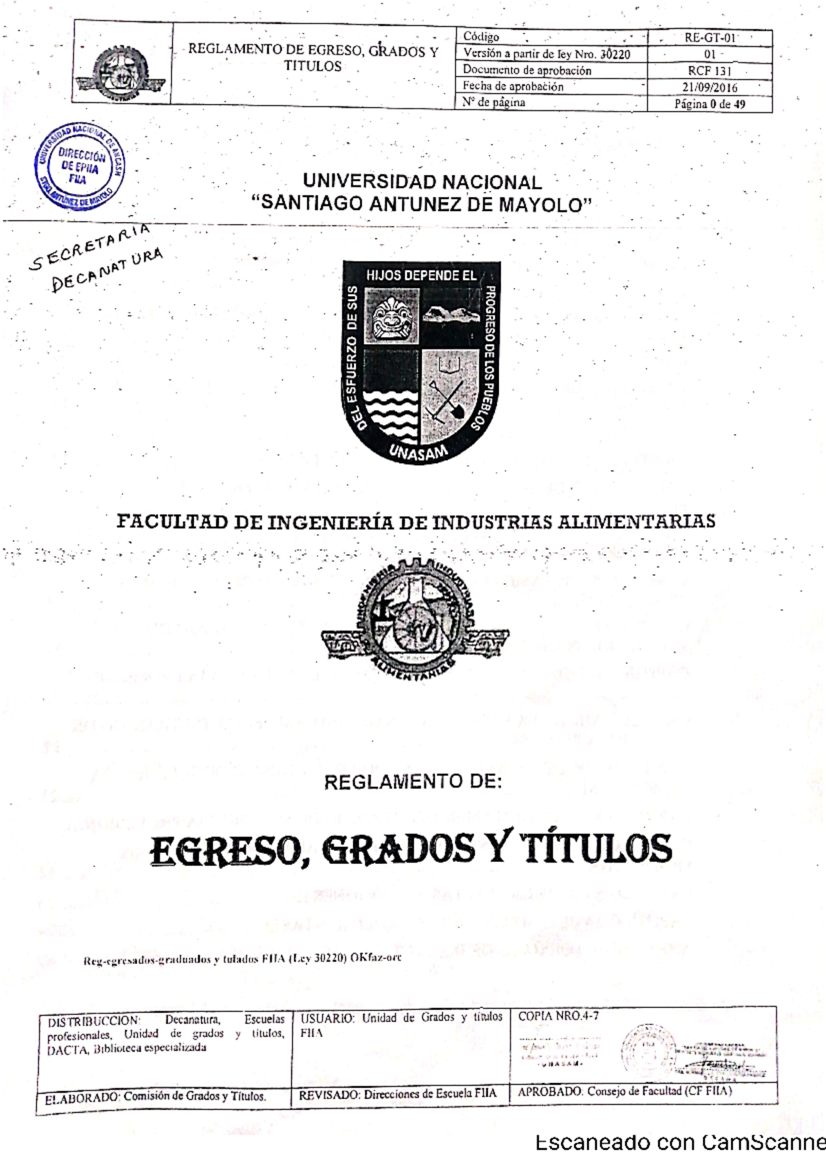 Reglamento Grados Y Titulos - Código REGLAMENTO DE EGRESO, GRADOS Y ...