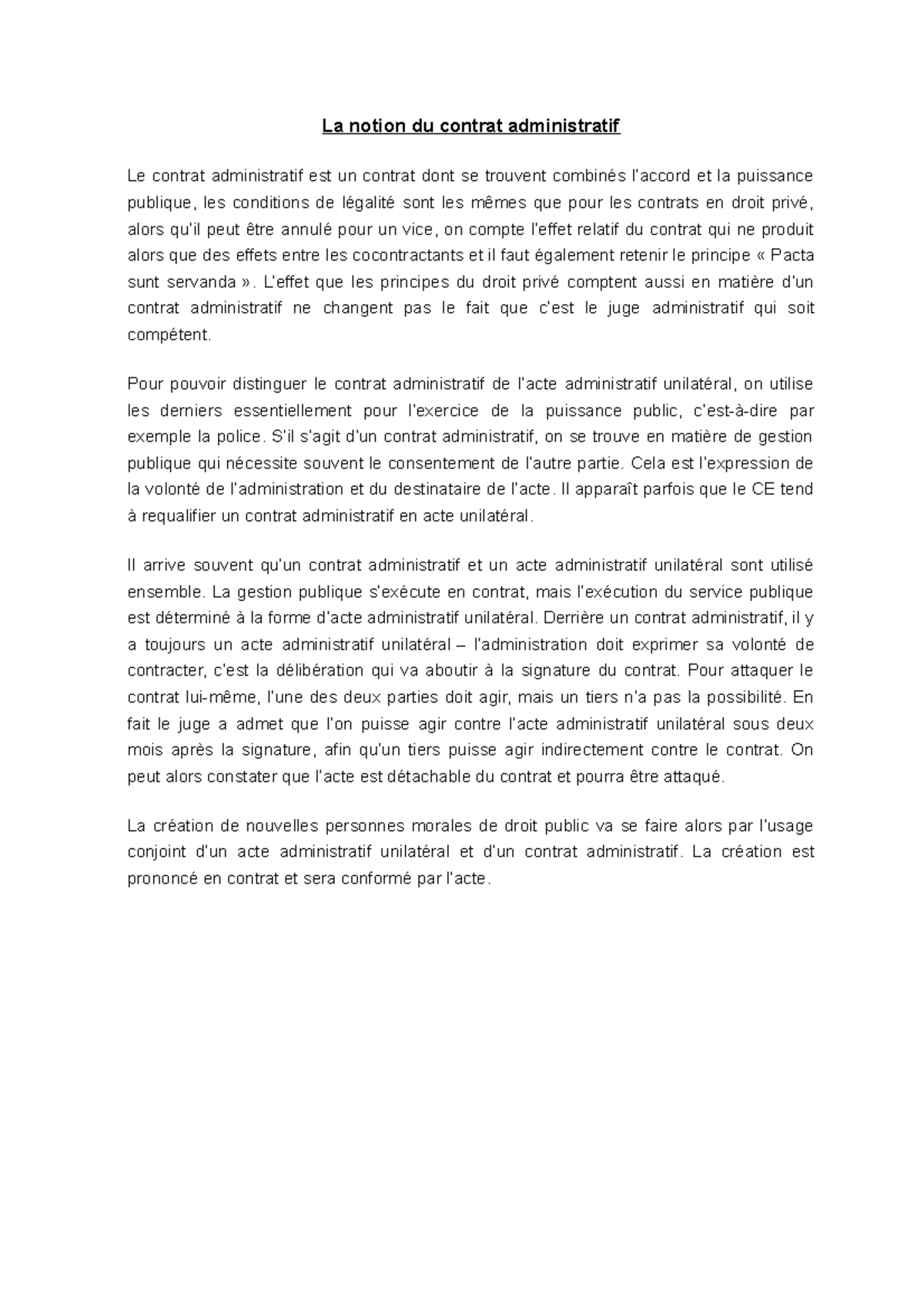 La notion du contrat administratif - contrat administratif, on se ...