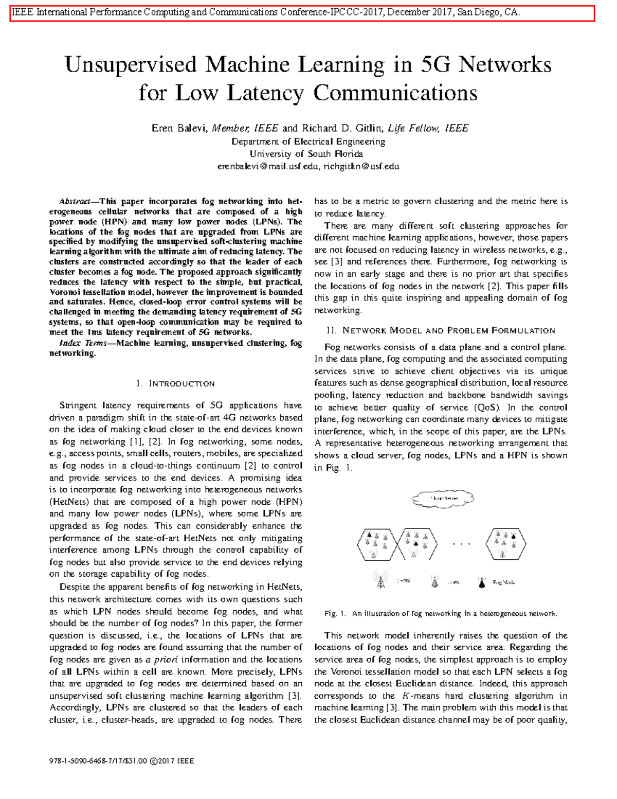 Unsupervised Machine Learning in 5G Networks for Low Latency ...