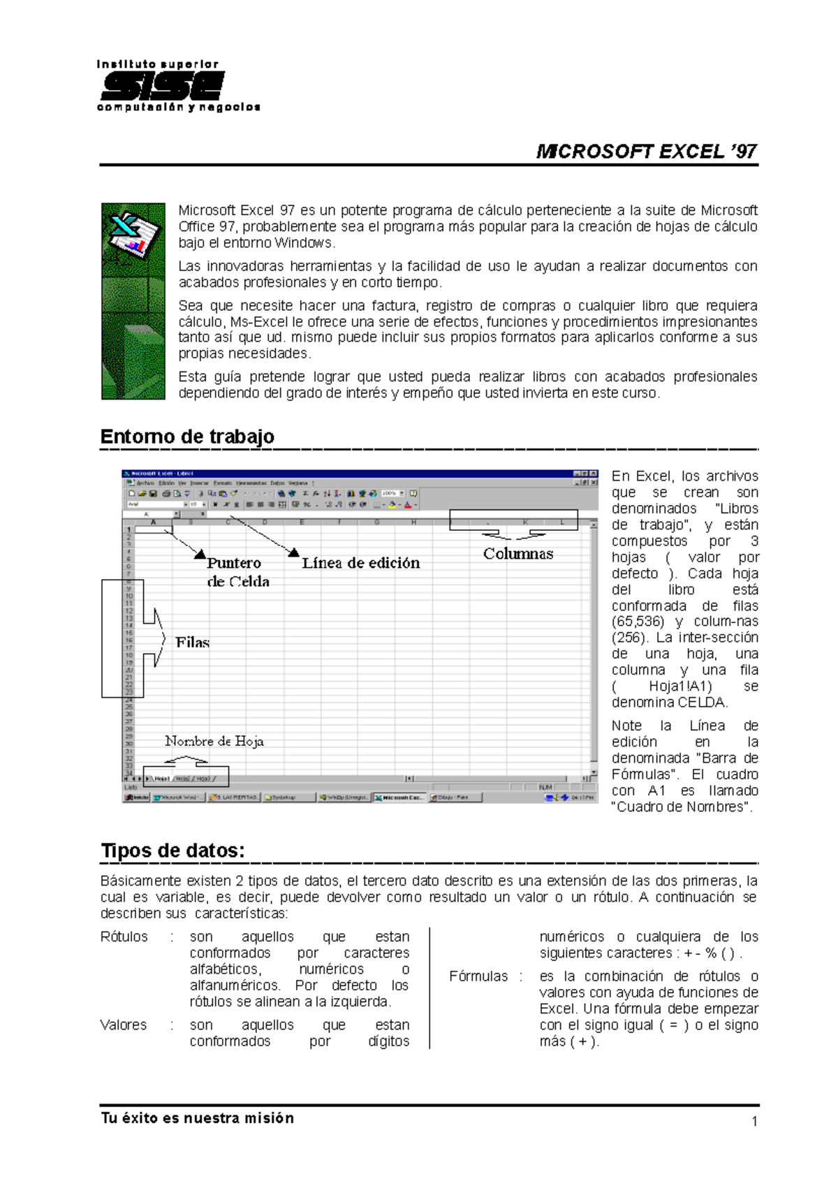 Separata Excel 97- Aplicación de funciones - MICROSOFT EXCEL ...