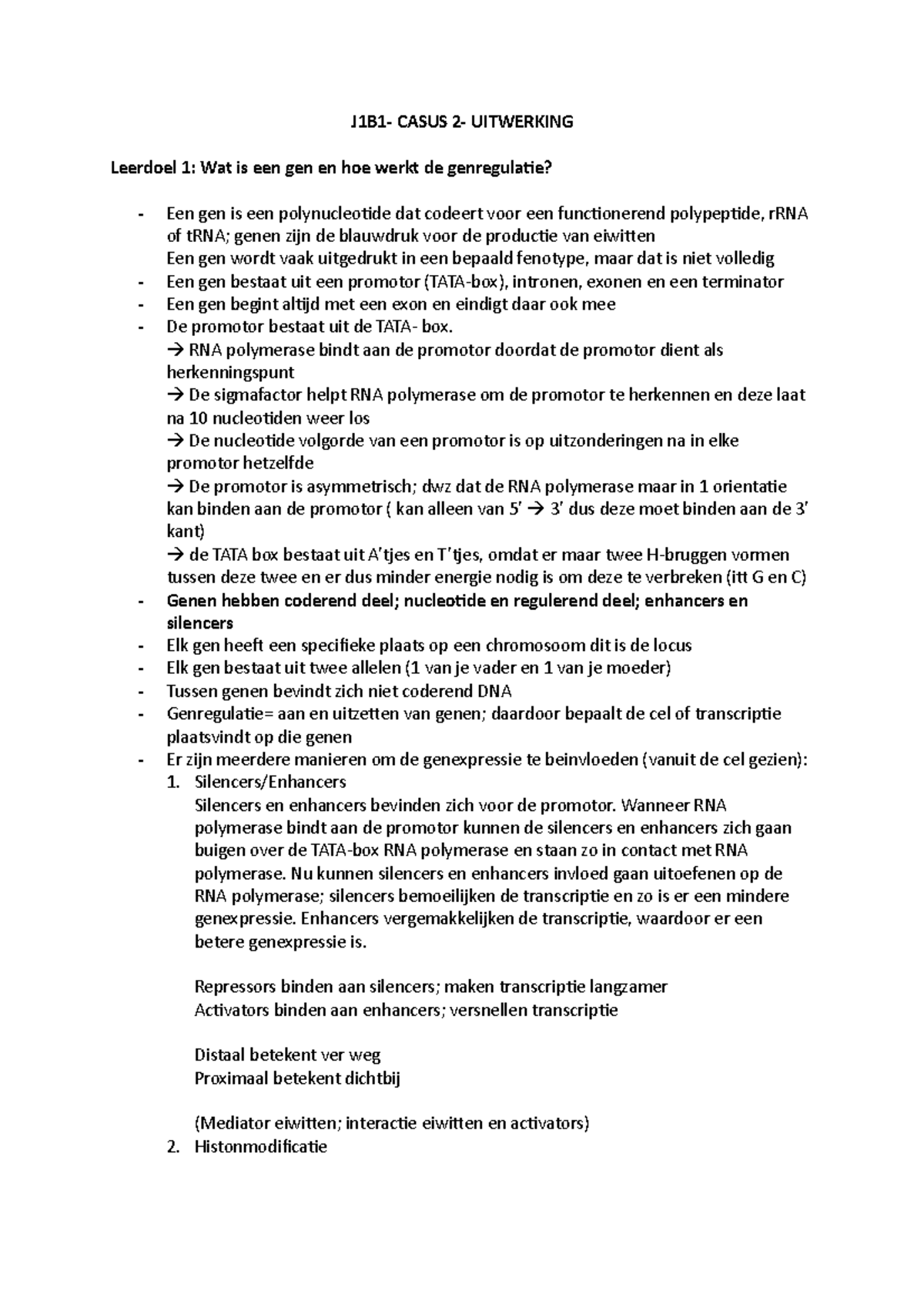 Casus 2 Groei En Ontwikkeling I J1b1 Casus 2 Uitwerking Leerdoel 1