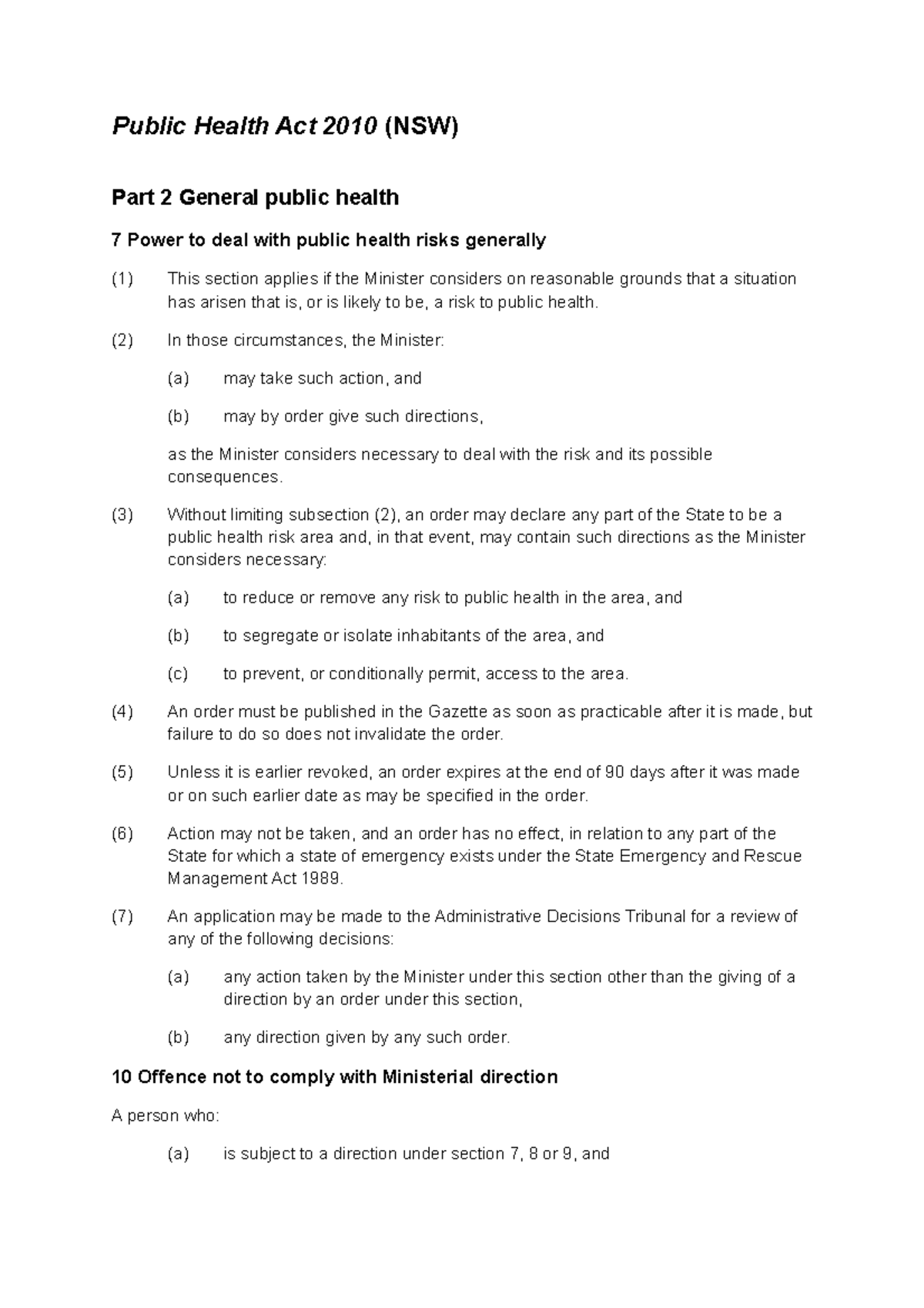 Public Health ( Covid-19 Temporary Movement and Gathering Restrictions ...