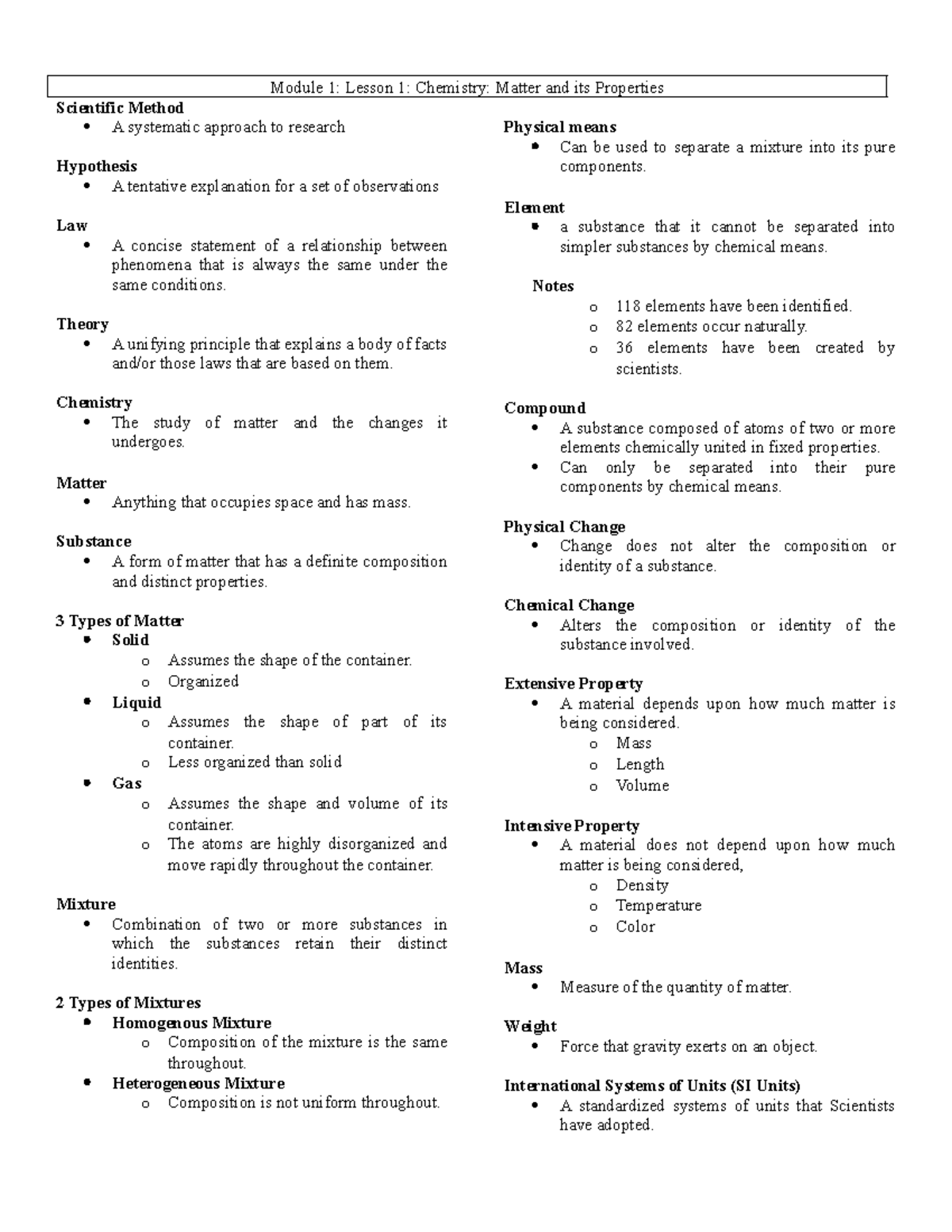 Chemistry for Engineers - Module 1: Lesson 1: Chemistry: Matter and its ...