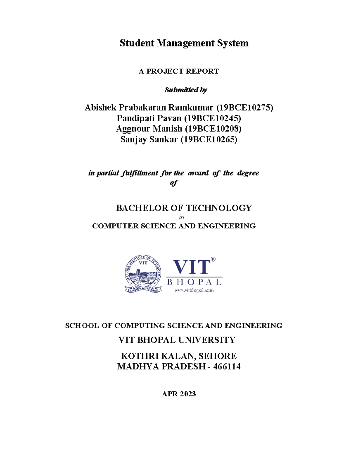 Student Management System Capstone Project Report - Student Management ...