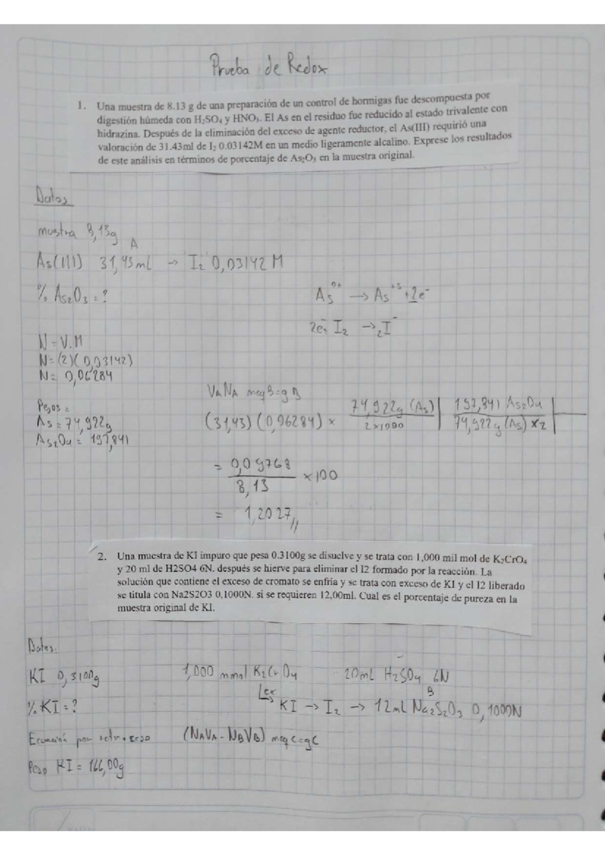 Ejercicios - Química - Studocu