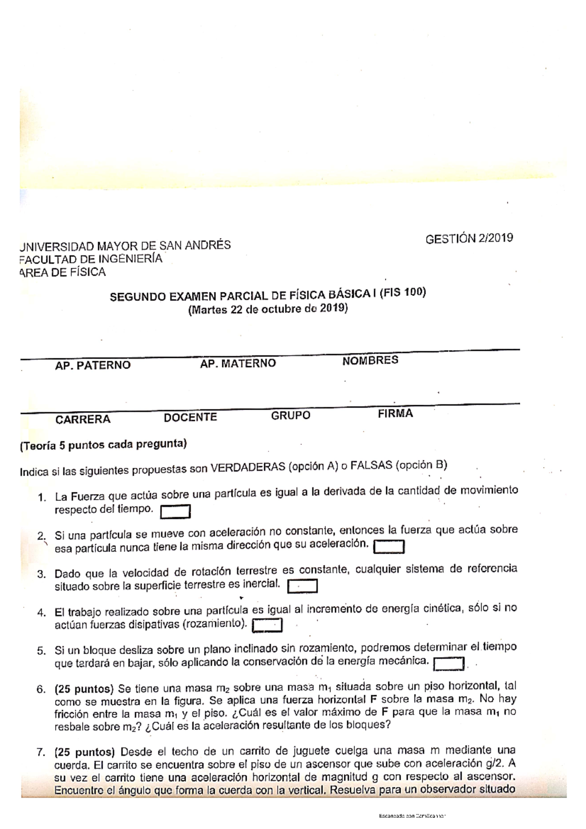 PREG-TEO-SEG, preguntas teóricas de exámenes pasados - Fisica basica - Studocu