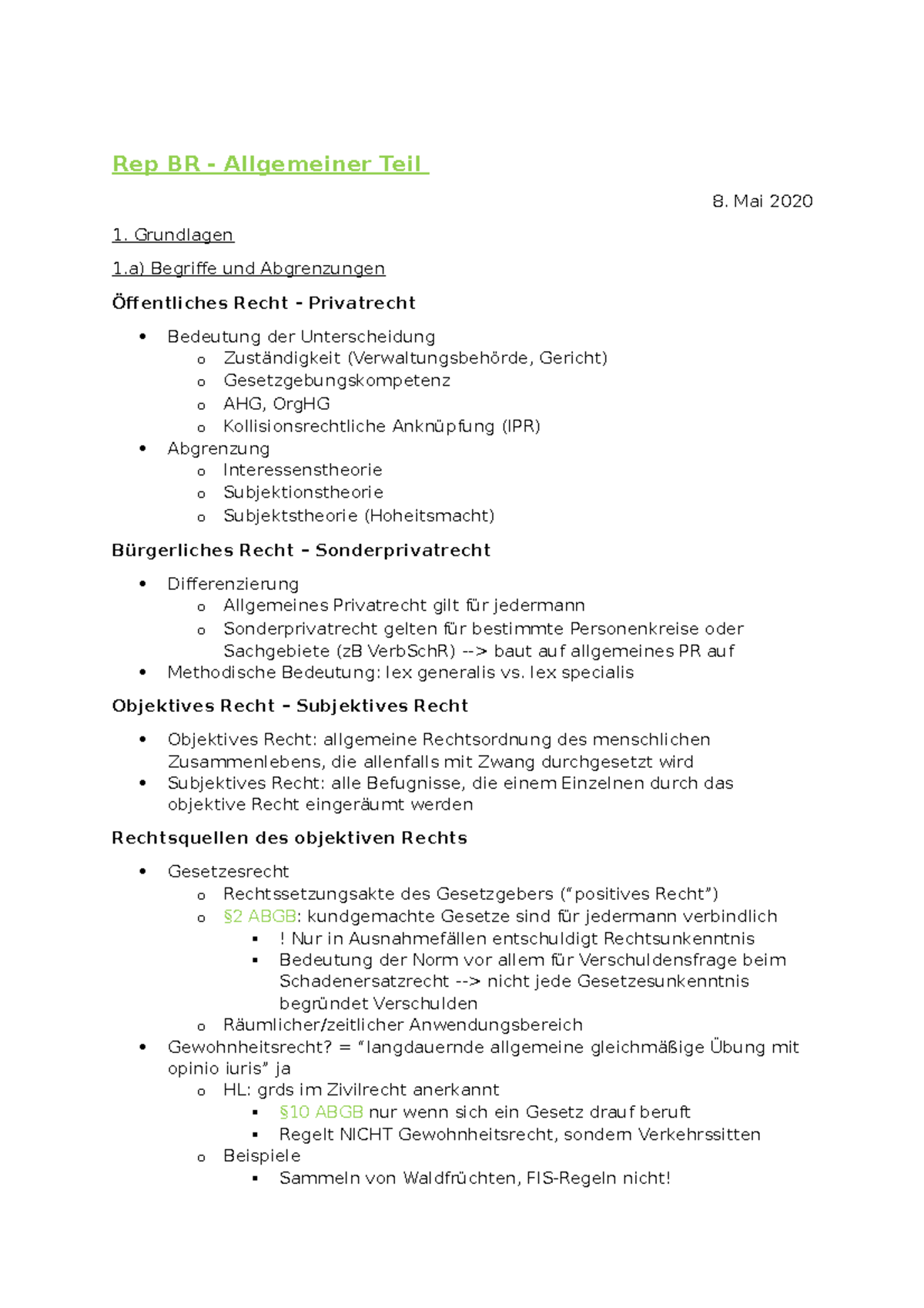 Rep BR - Allgemeiner Teil - Rep BR - Allgemeiner Teil Mai 2020 ...