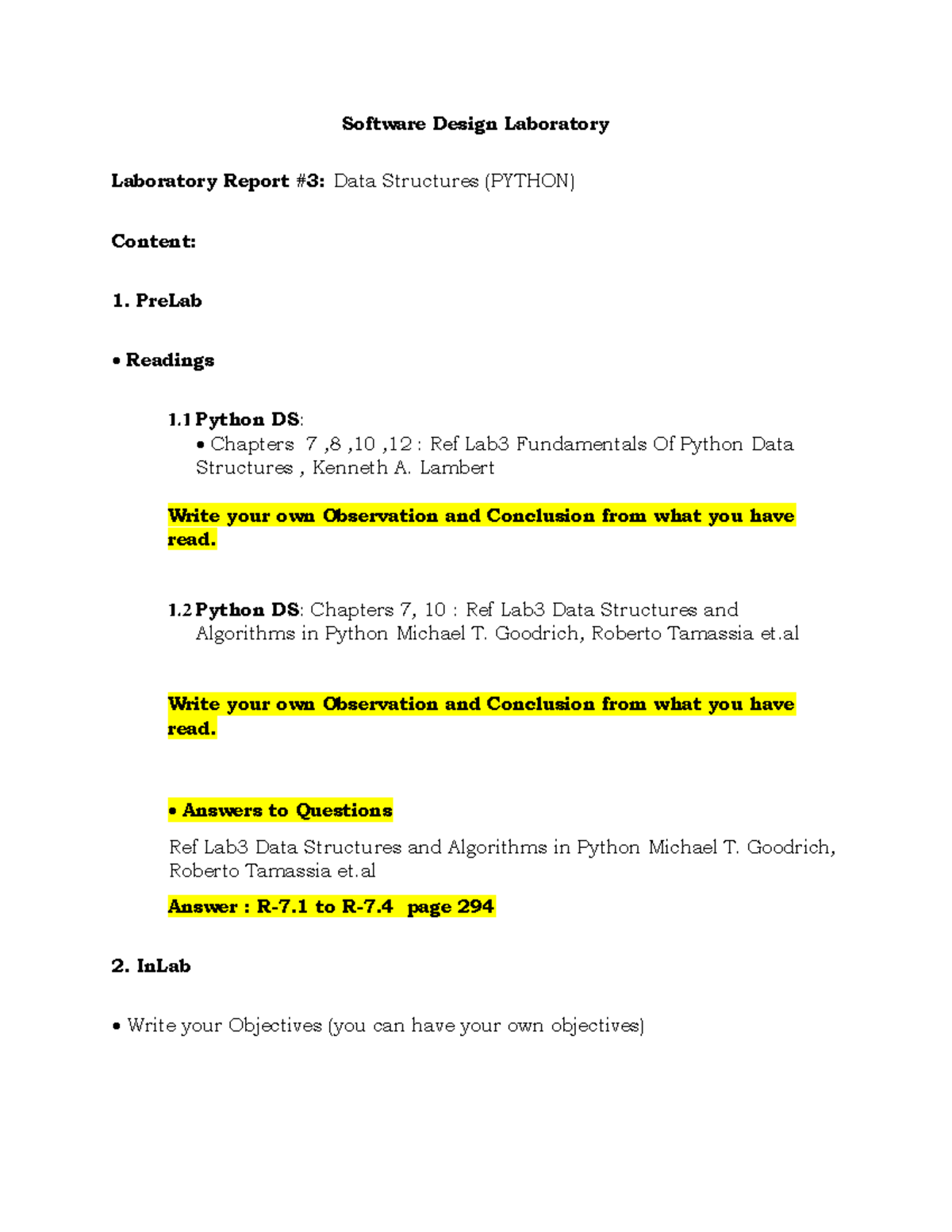 Software Design Laboratory No 3 Instructions - Software Design ...