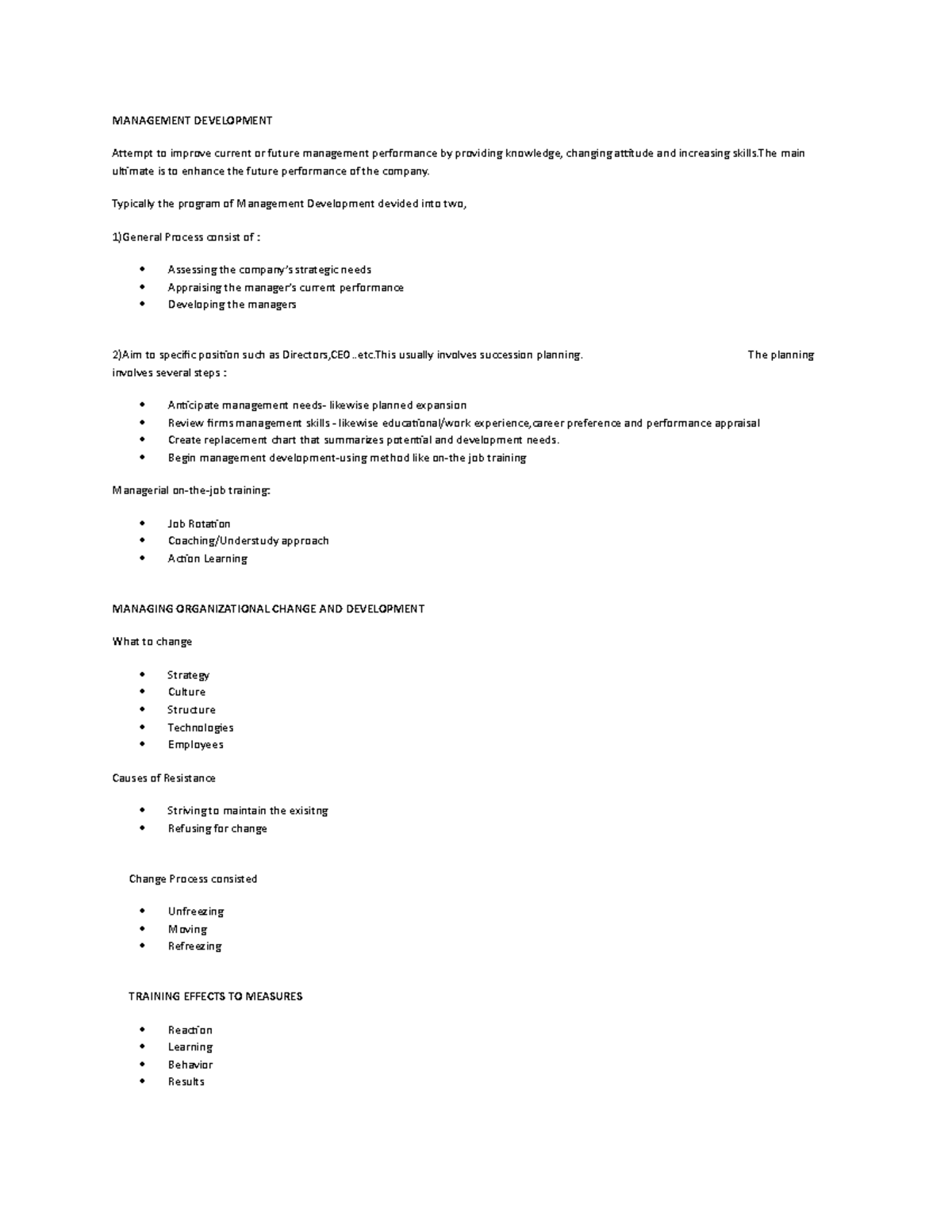 Management Development - MANAGEMENT DEVELOPMENT Attempt to improve ...