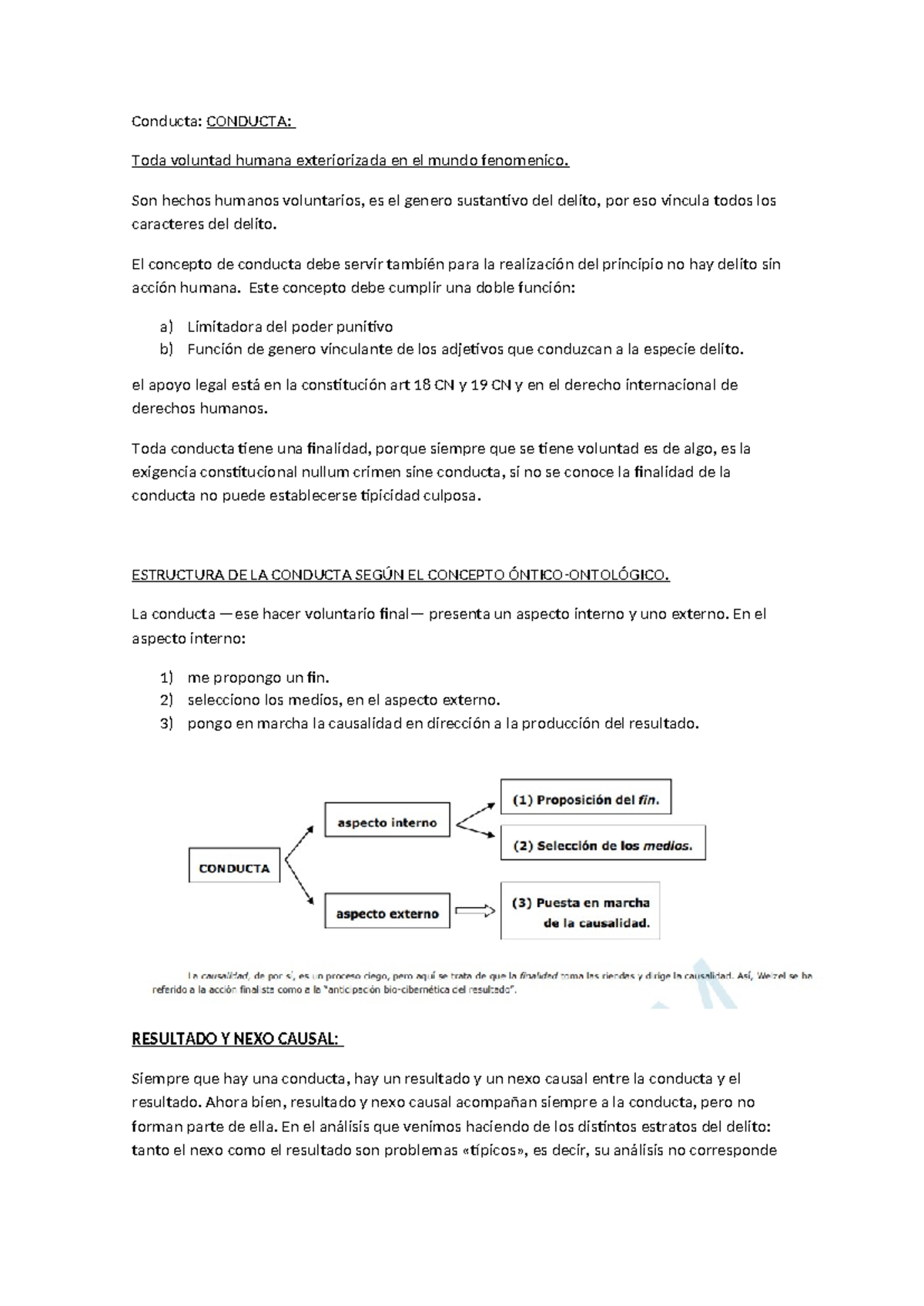 Tipicidad subjetiva. resumen penal - Conducta: CONDUCTA: Toda voluntad ...