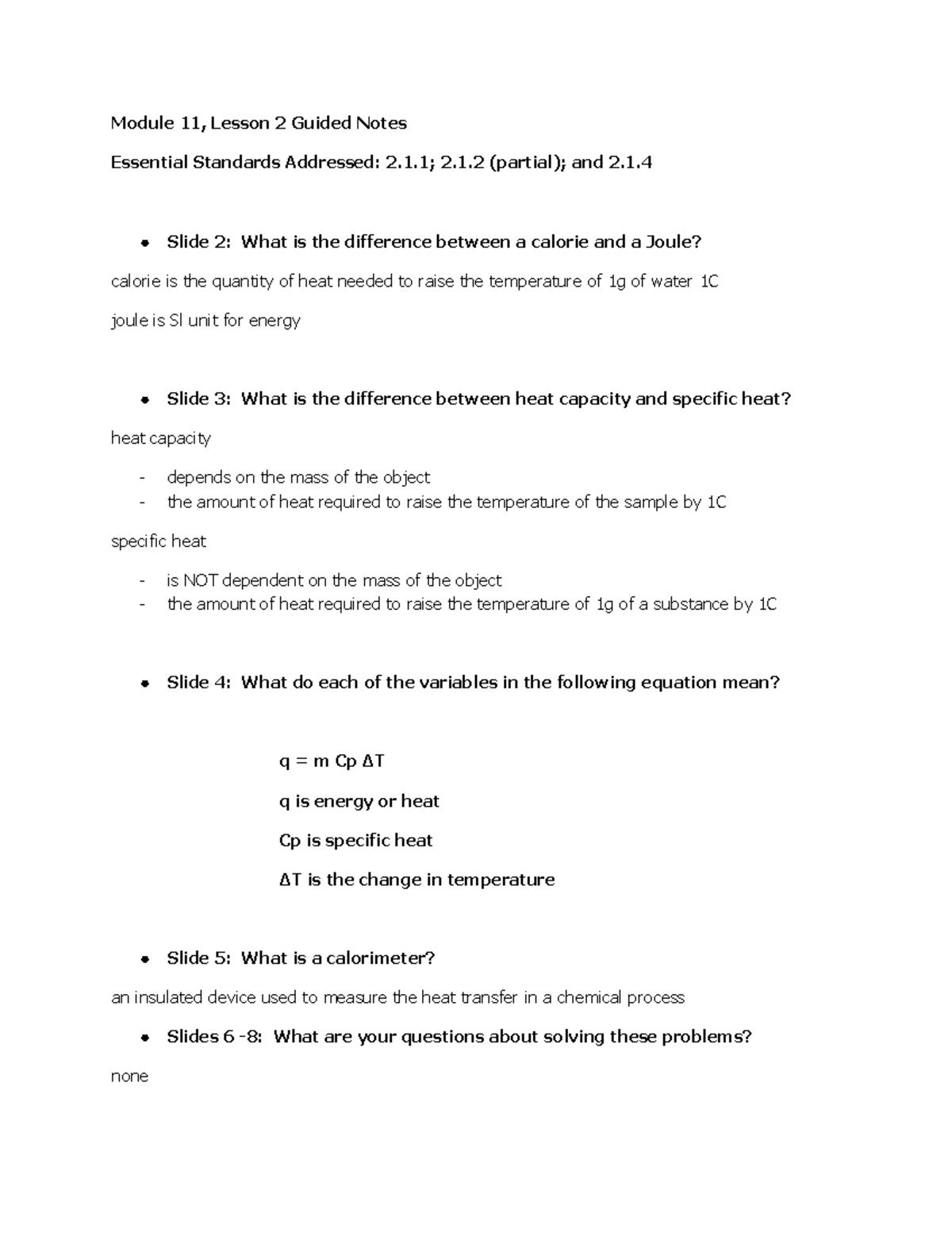 Module Eleven Lesson Two Guided Notes Karizma Smith - Module 11, Lesson ...