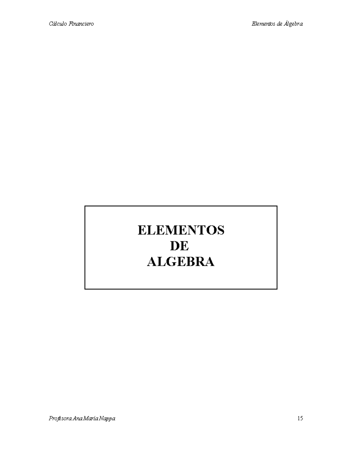 Elementos DE Algebra- Prof.Nappa - ELEMENTOS DE ALGEBRA ECUACION ...