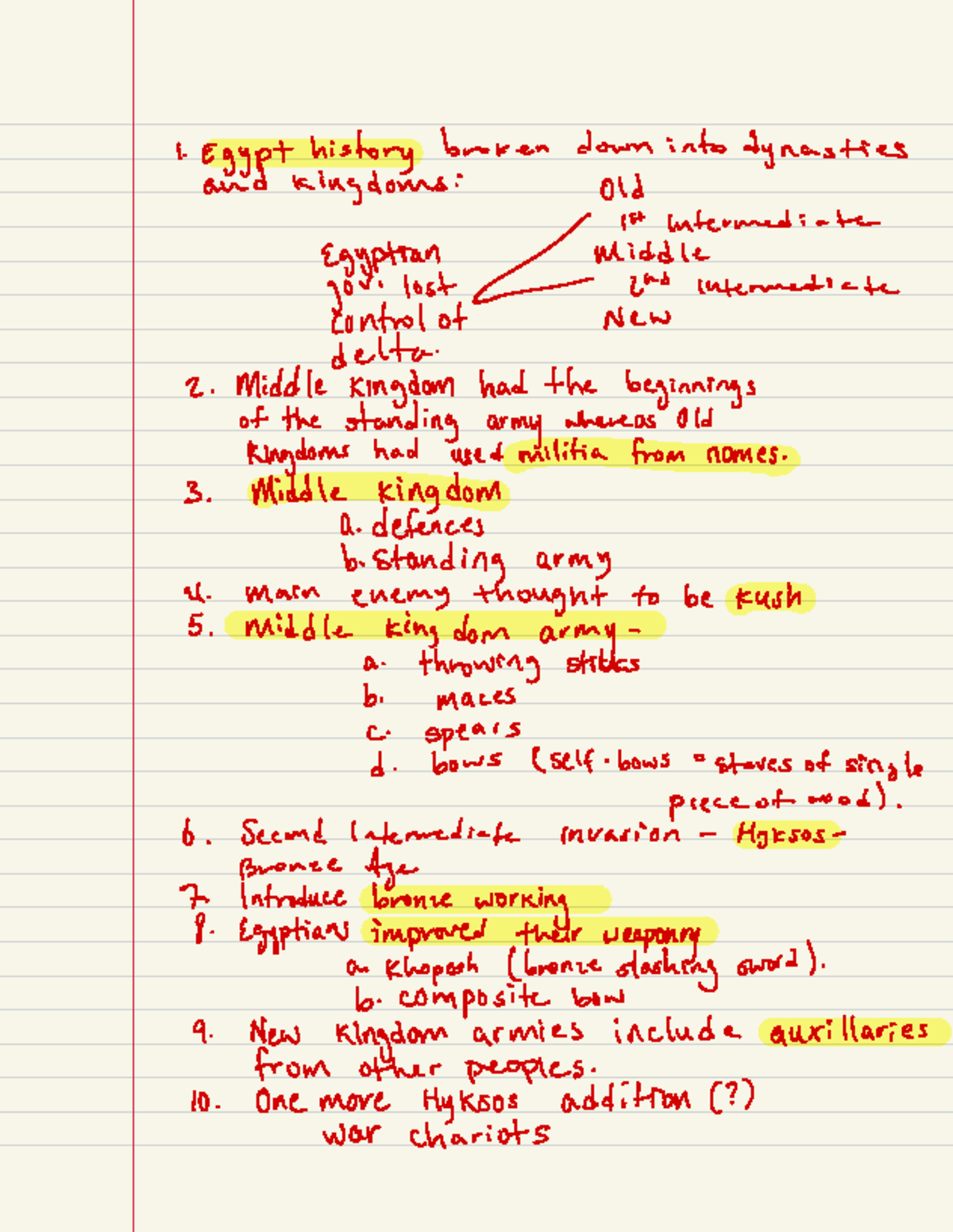 Lecture 3 09-05 - 1. Egypt history broken downinto dynasties and ...