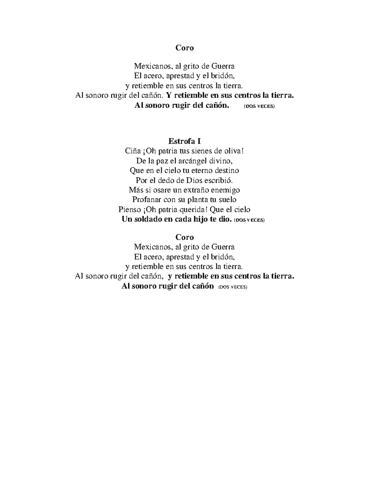 Himno - Fomentar el amor a la patria - Coro Mexicanos, al grito de ...