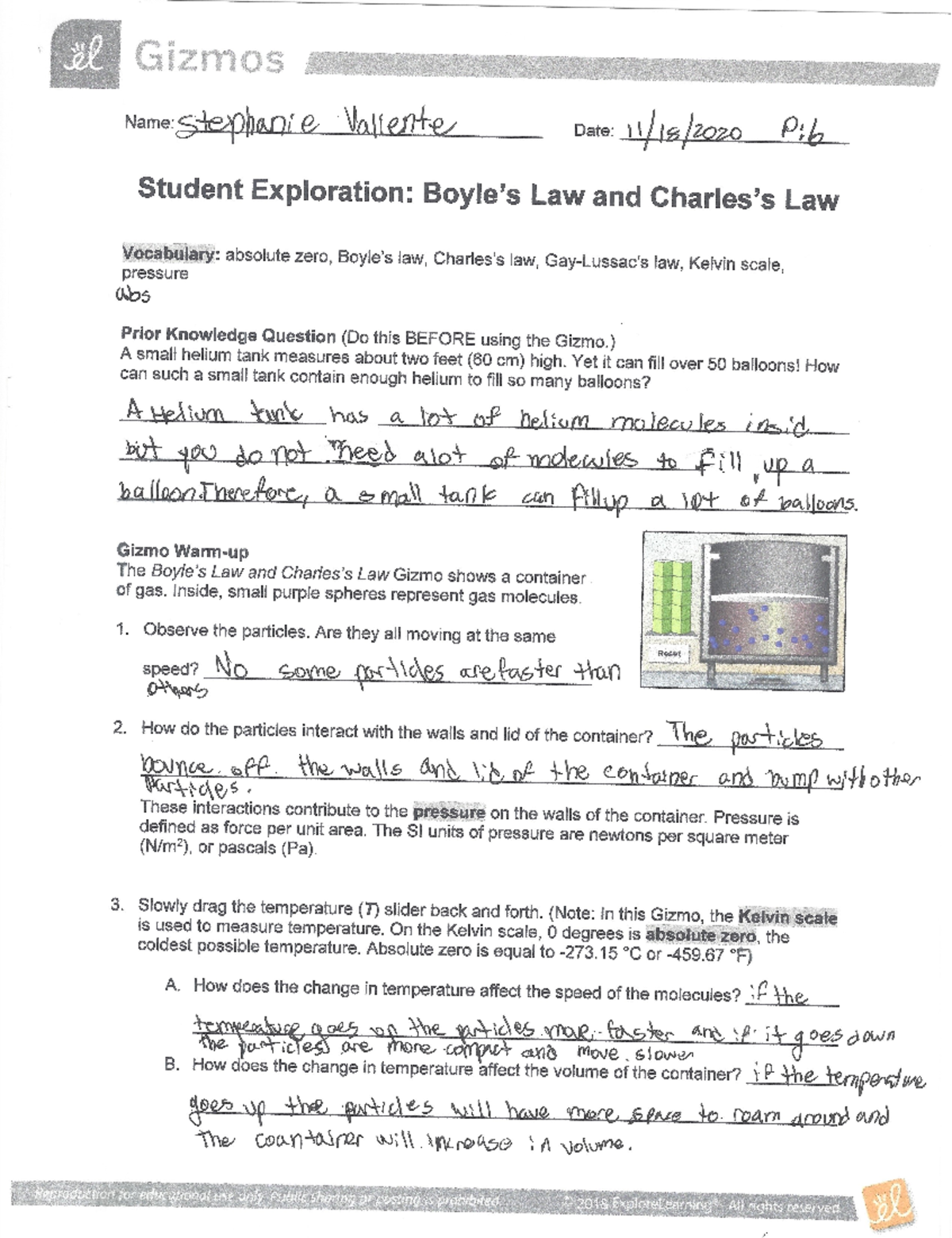 490403276 Gizmo Boyles Law and Charles Law pdf - science - Studocu