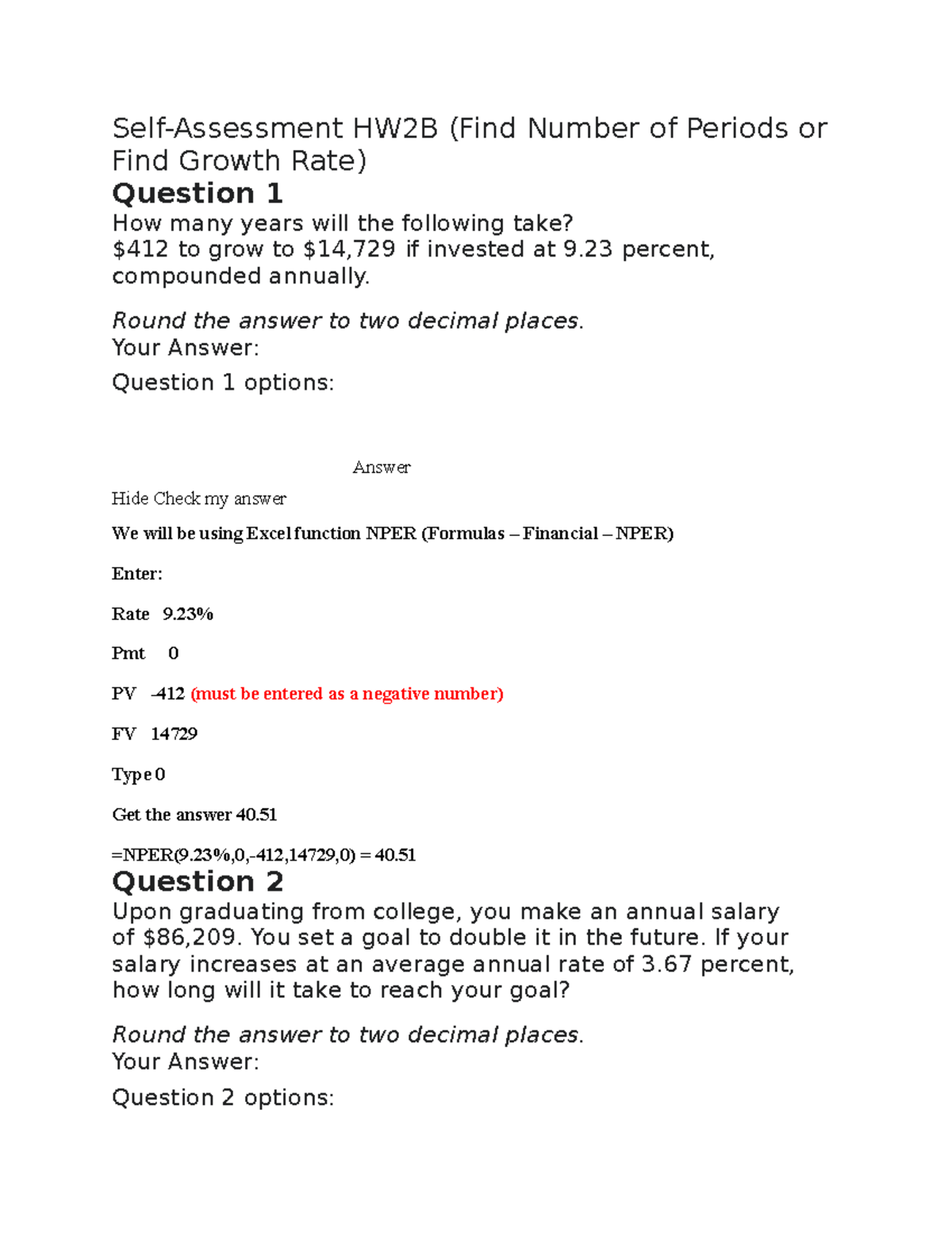 Self-Assessment HW2B (Find Number of Periods or Find Growth Rate ...