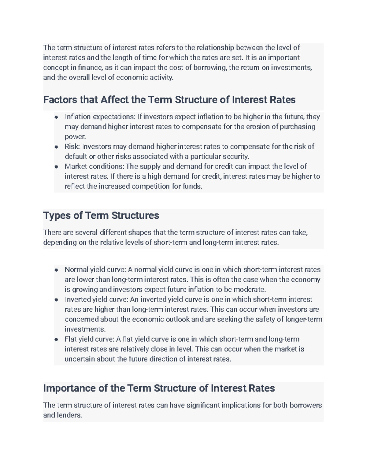 Term Structure - The term structure of interest rates refers to the ...