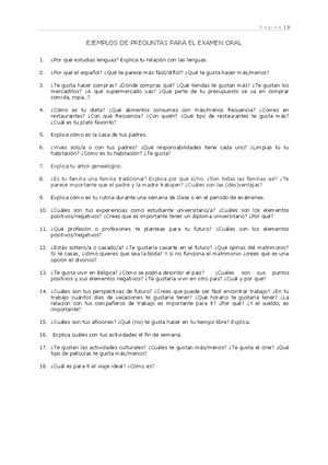 Spaans woordenschat - el examen de vocabulario el martes 15 de ...