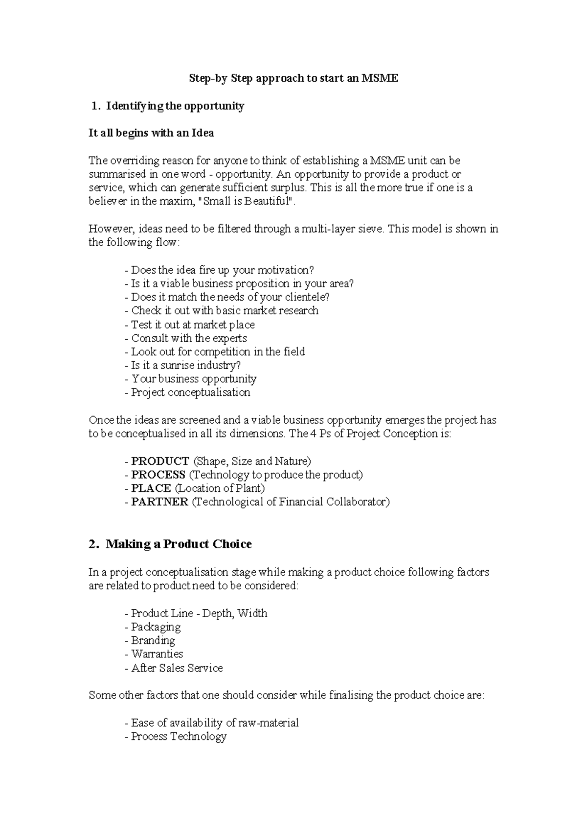 Steps to start an MSME - msme - Step-by Step approach to start an MSME ...