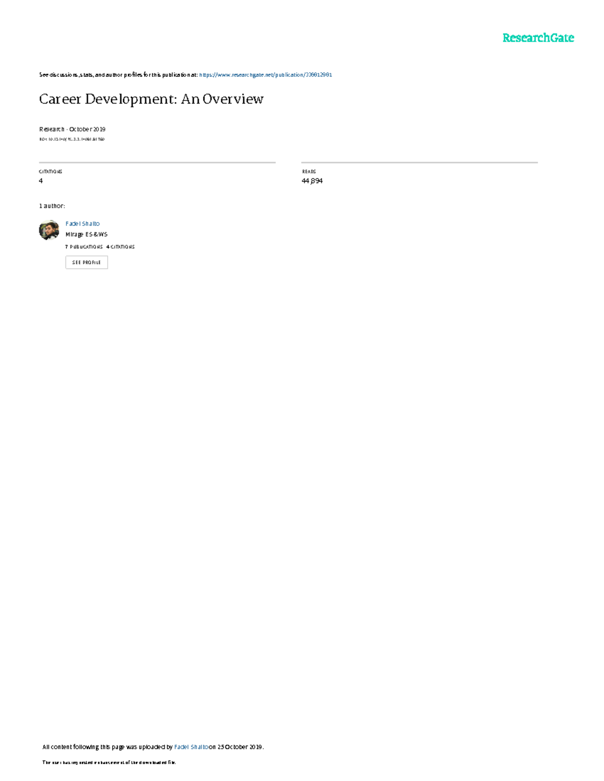 Career Development - See discussions, stats, and author profiles for ...