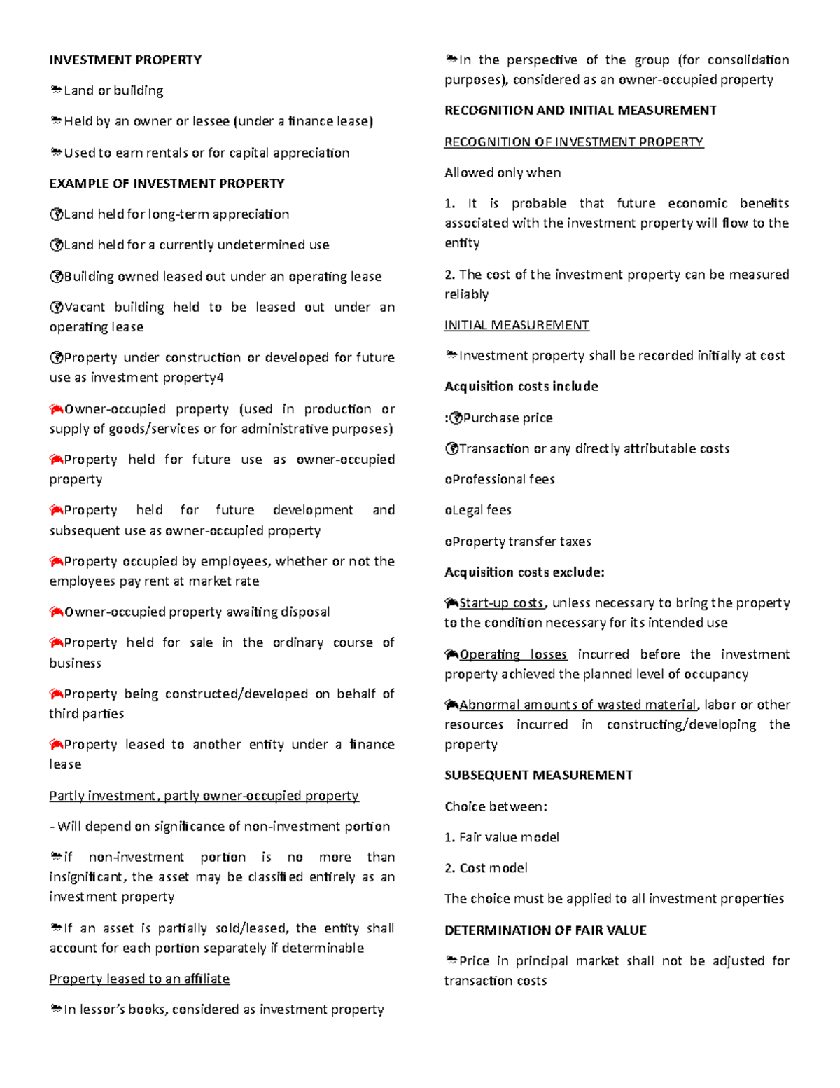 Investment Property - Lecture notes 1-10 - Introduction To Information ...