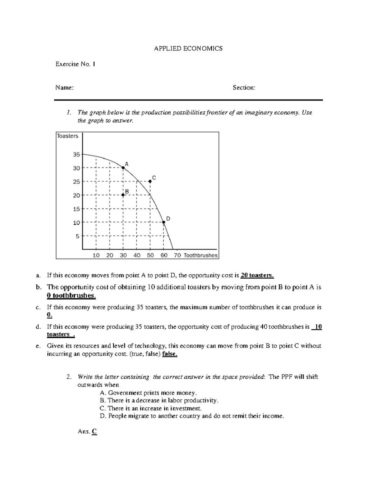 Exercise 1 Appecon - will help you for sure - APPLIED ECONOMICS ...