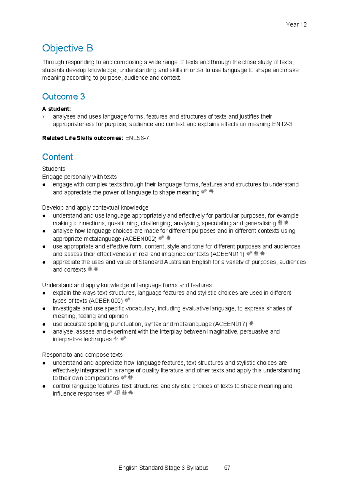PDF document 43 - good study syllabus - Year 12 English Standard Stage ...