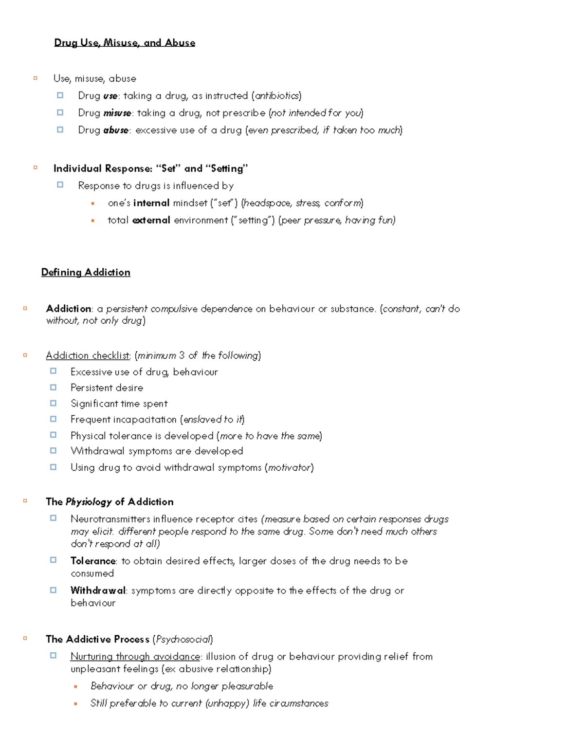 Recognising Drug Use, Misuse, and Abuse - Drug Use, Misuse, and Abuse ...