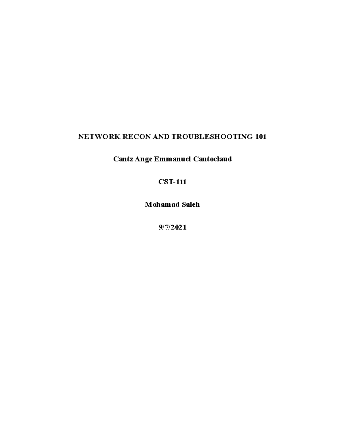 Network Recon AND Troubleshooting 101 - NETWORK RECON AND ...