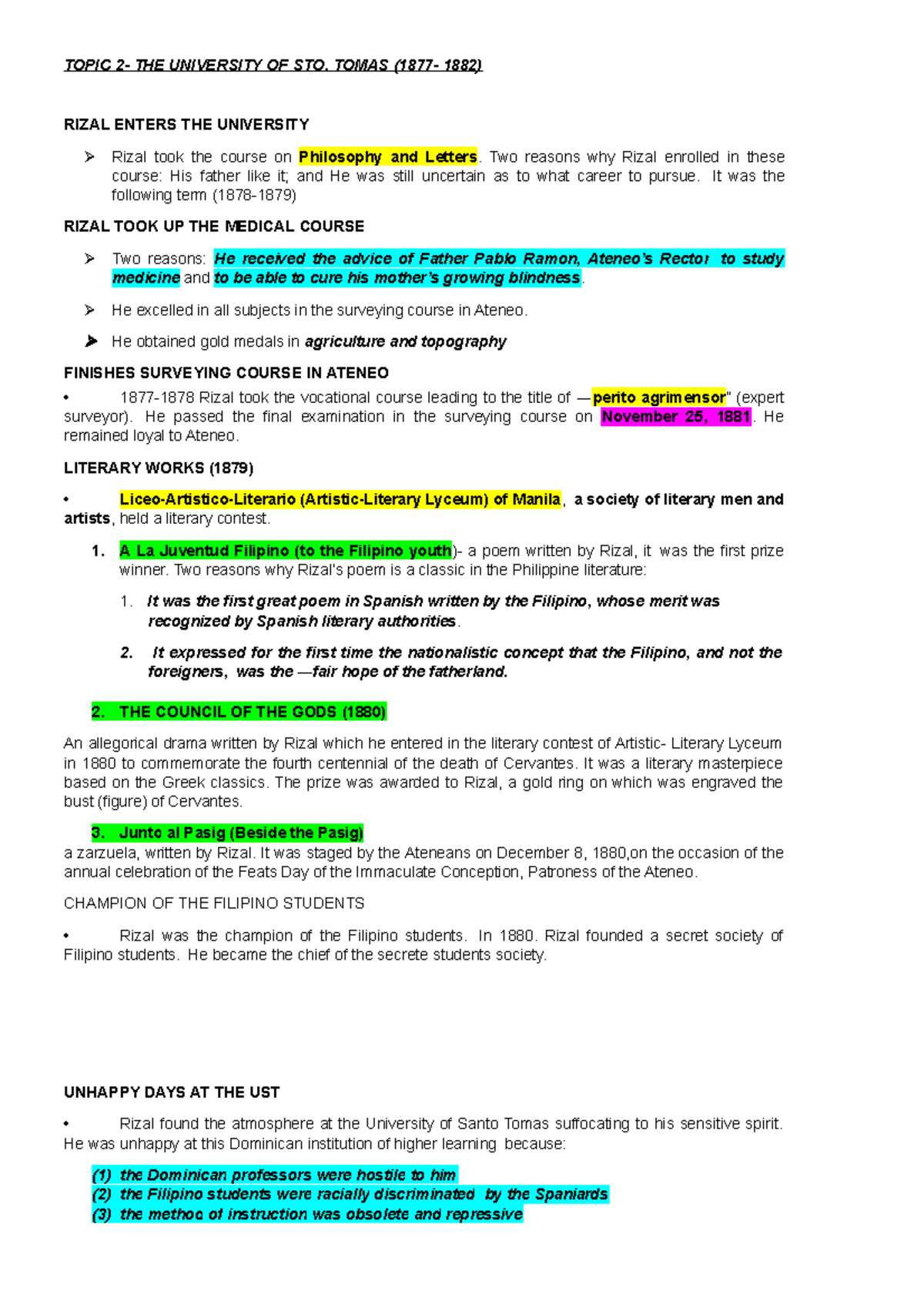 Topic 2 LIFE IN UST AND IN Spain - TOPIC 2- THE UNIVERSITY OF STO ...
