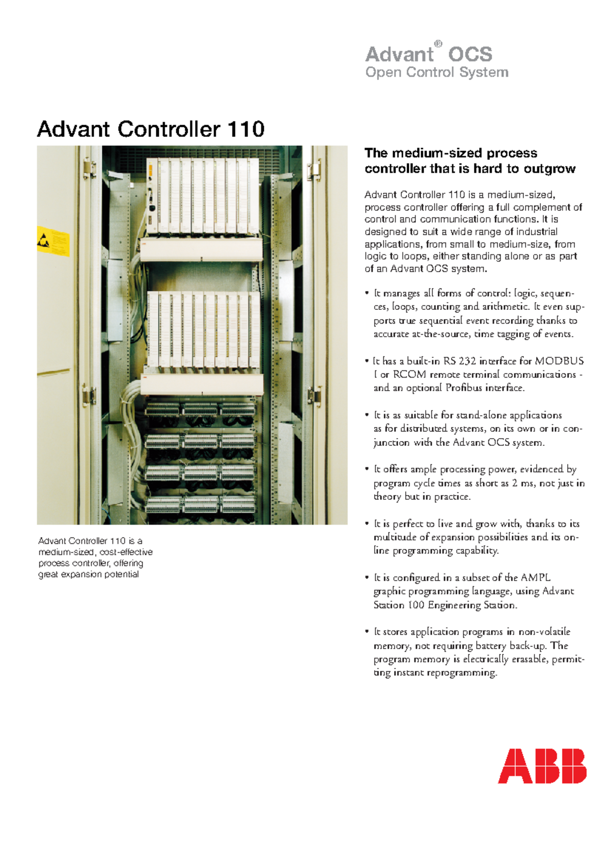 3BSE006017 R0501 - en Advant Controller 110 - Advant ® OCS Open Control System Advant Controller ...