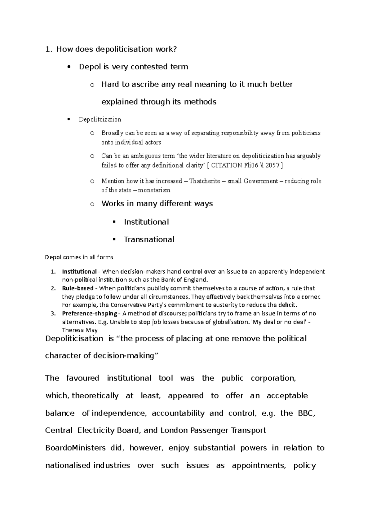 How does depoliticisation work - When decision-makers hand control over ...