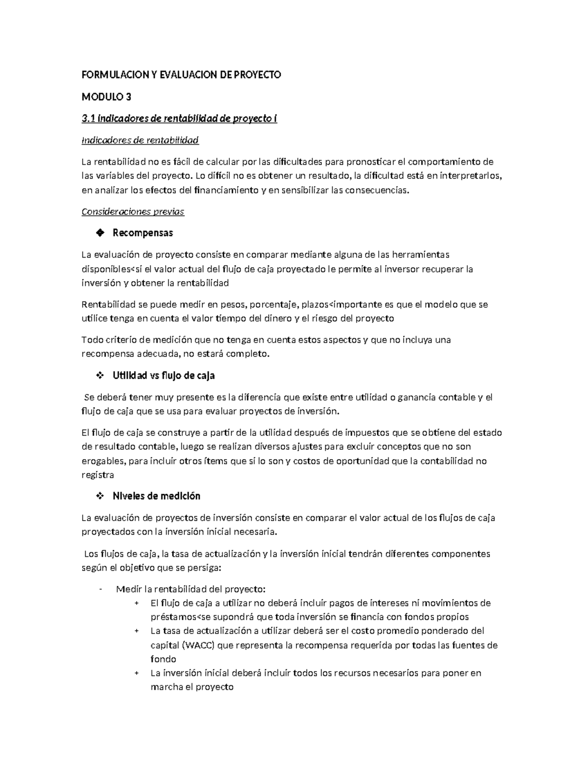 Formulacion Y Evaluacion DE Proyecto 2do parcial - FORMULACION Y EVALUACION DE PROYECTO MODULO 3 ...