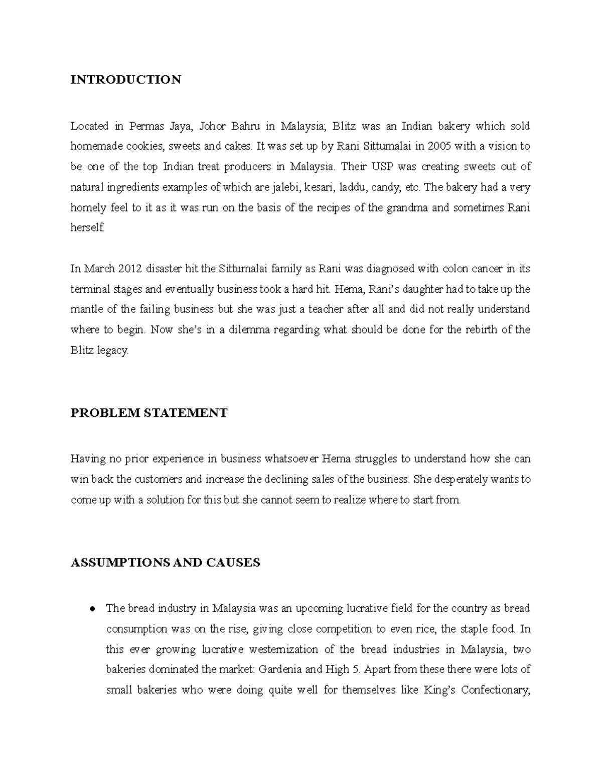 POM Case Study - INTRODUCTION Located in Permas Jaya, Johor Bahru in ...