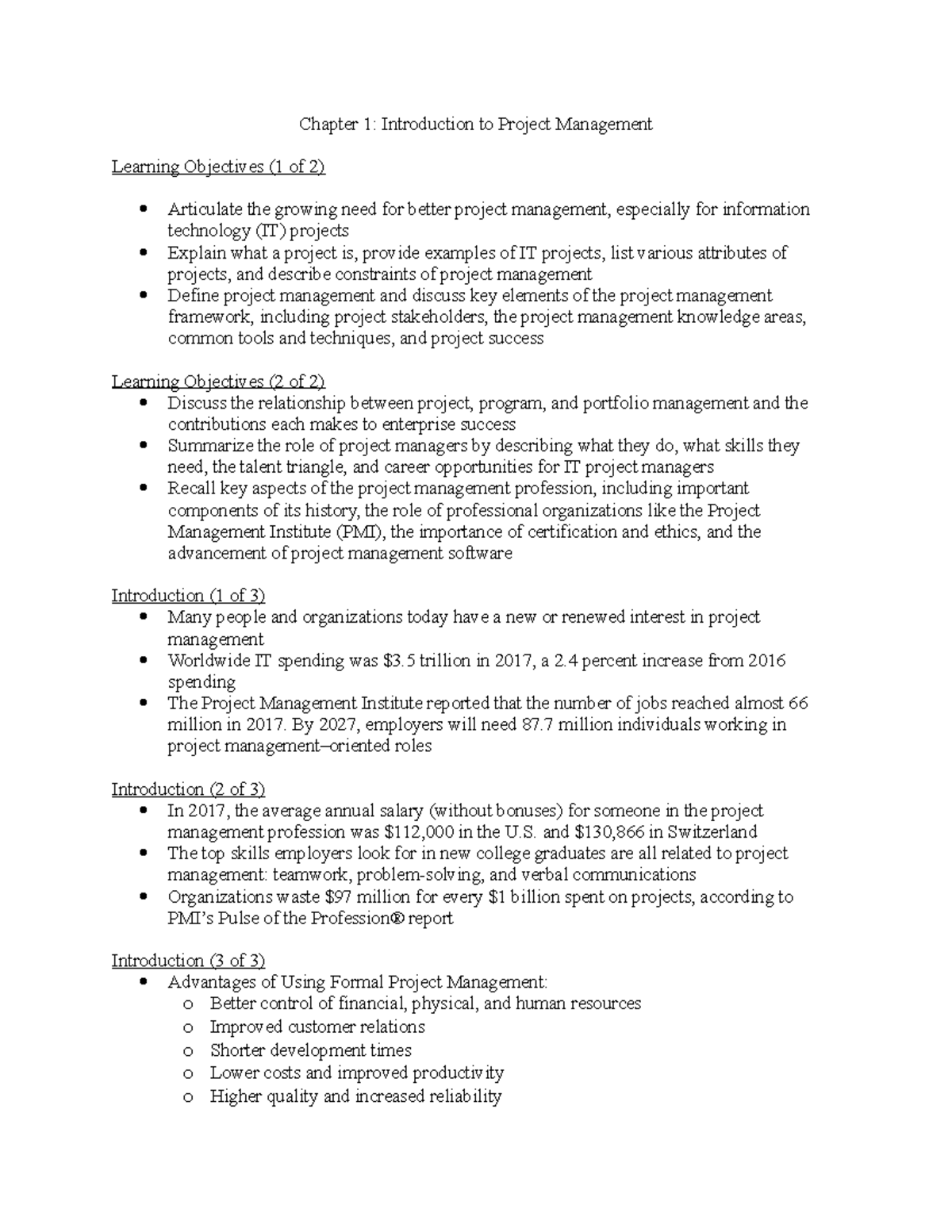 750 Chapter 1 and 2 - Lecture notes 1-2 - Chapter 1: Introduction to ...