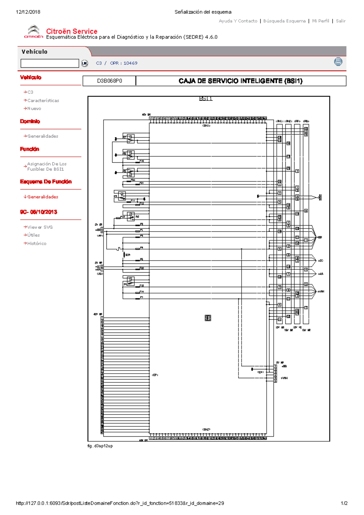 BSI C3 - Diagrama eléctrico BSI - 12/12/2018 Señalización del esquema ...