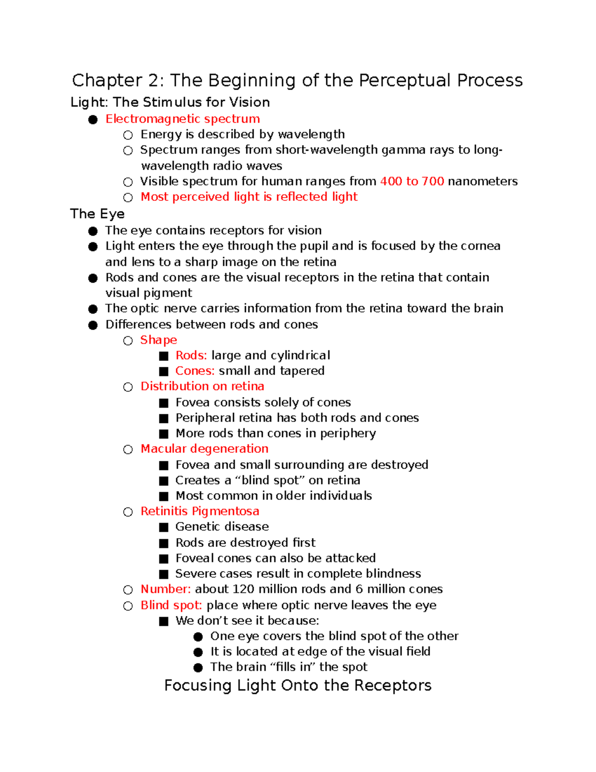 PSYC 406 Chapter 2 Lecture Notes - Chapter 2: The Beginning of the ...