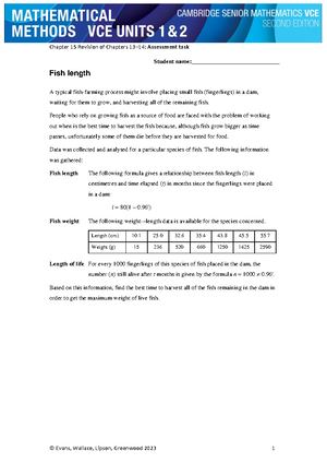 Year 11 Maths methods Unit 2 Sample exam 2 solutions - Studocu