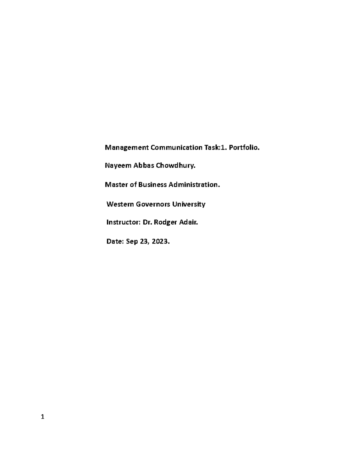 C204 Finaly N 1 - c204 task 1 management communication. - Management ...