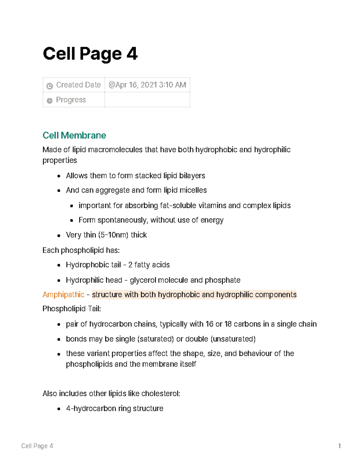 Cell Page 4 - Lecture notes 4 - Cell Page 4 1 Cell Page 4 Created Date ...