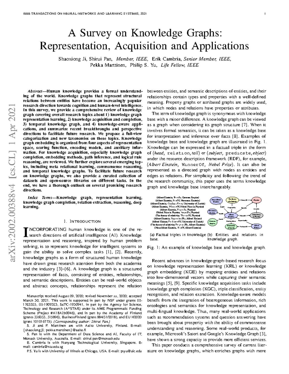 A Survey On Knowledge Graphs Representation Acquisition And a-survey-on-knowledge-graphs-representation-acquisition-and