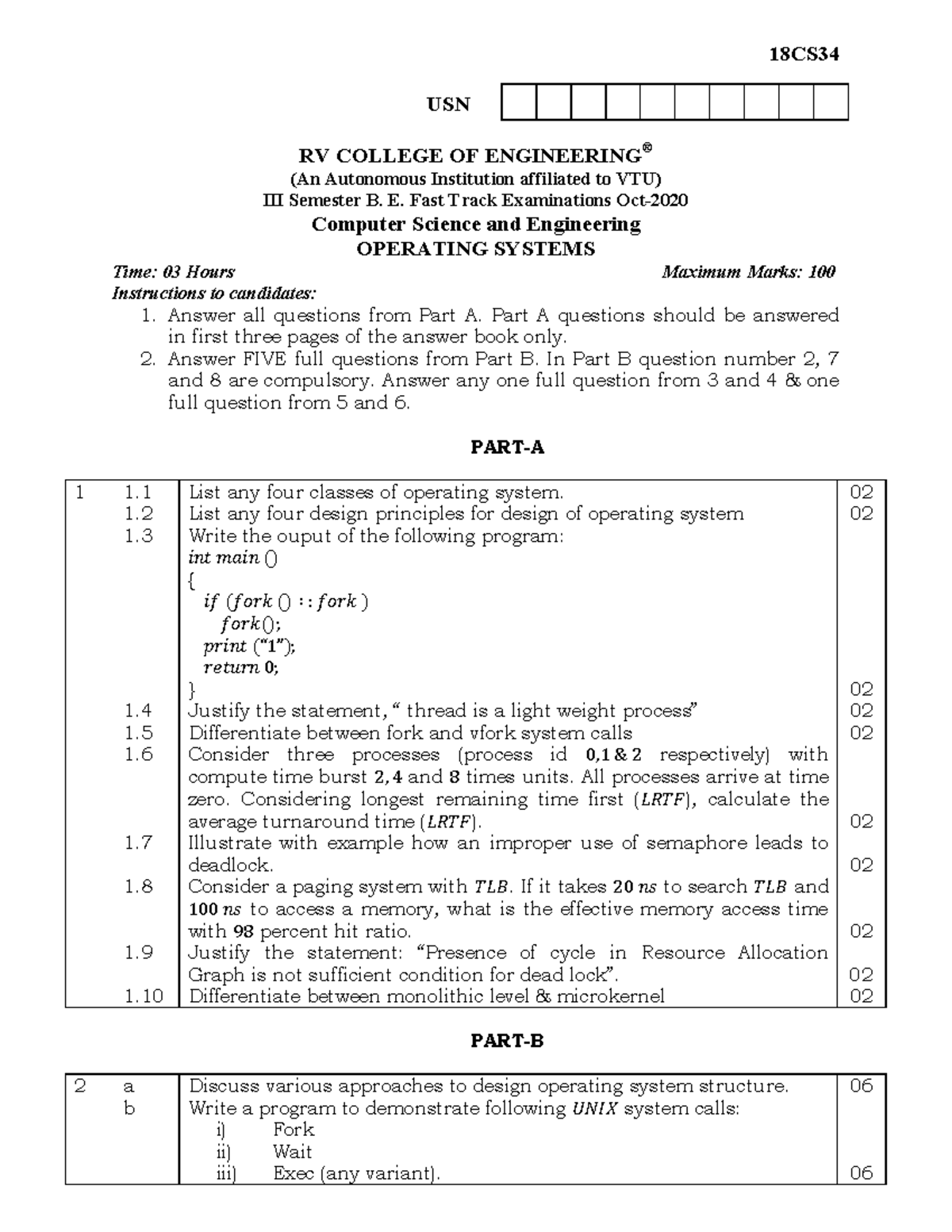 Paper 6 - 18CS USN RV COLLEGE OF ENGINEERING ® (An Autonomous ...